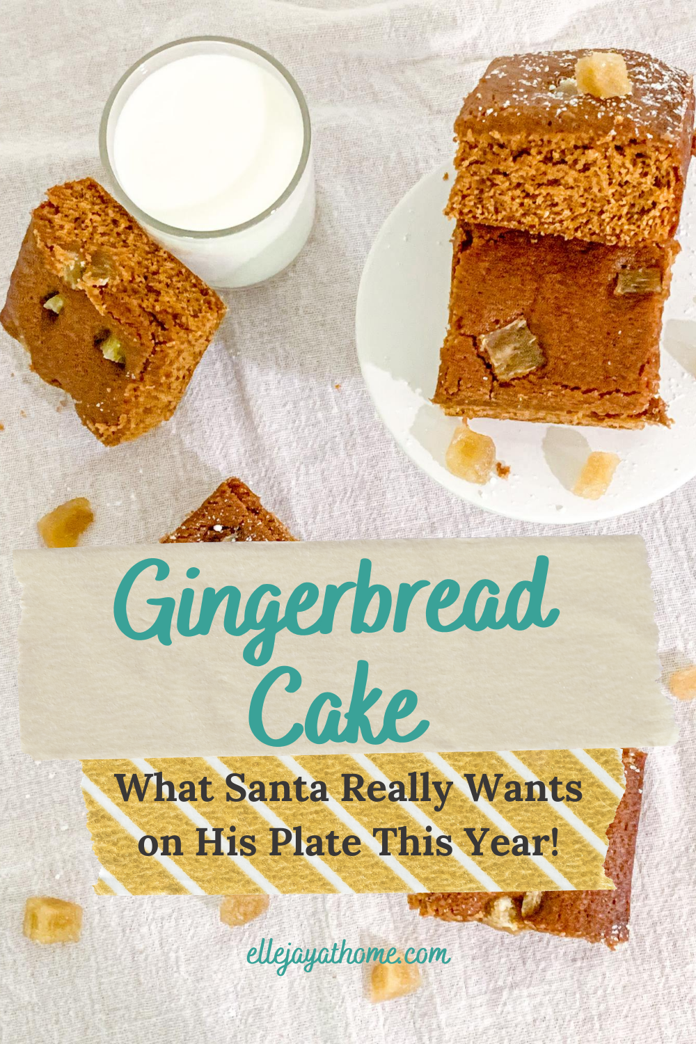 Gingerbread Cake Bars