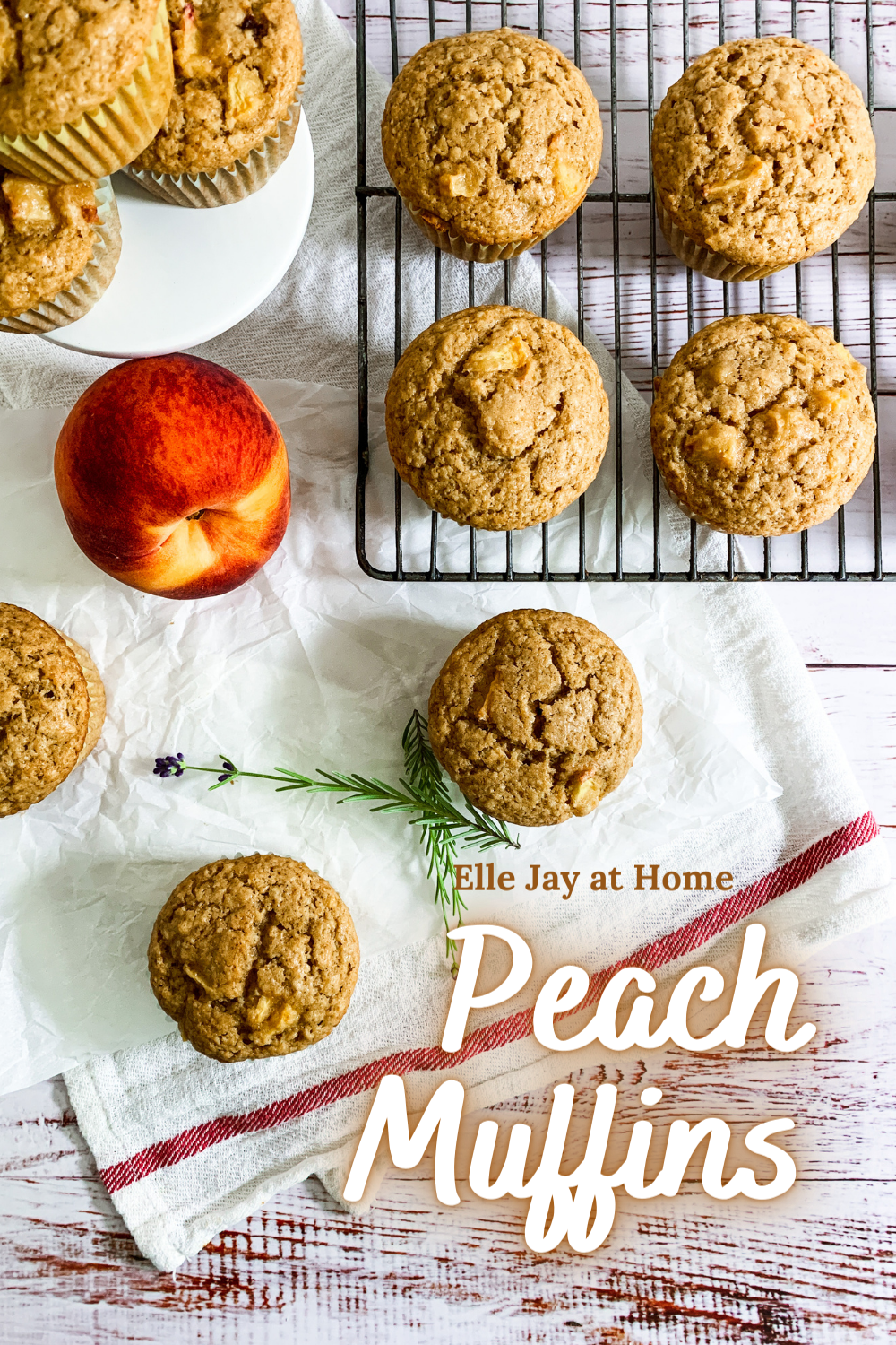 Lavender Peach Muffins