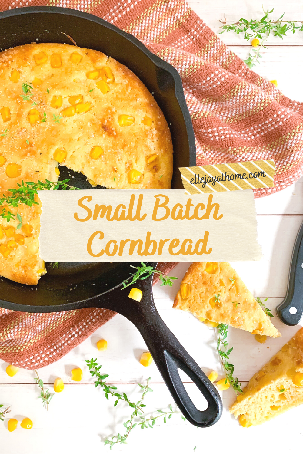 Easy Small Batch Cornbread in a Cast Iron Pan